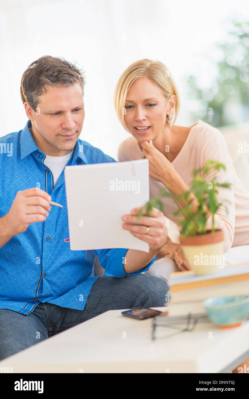 Couple paperwork hi-res stock photography and images - Alamy