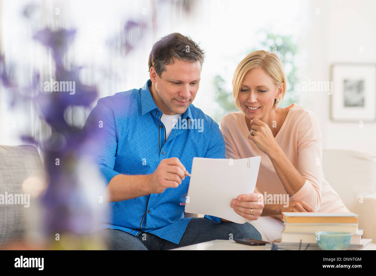 Couple paperwork hi-res stock photography and images - Alamy