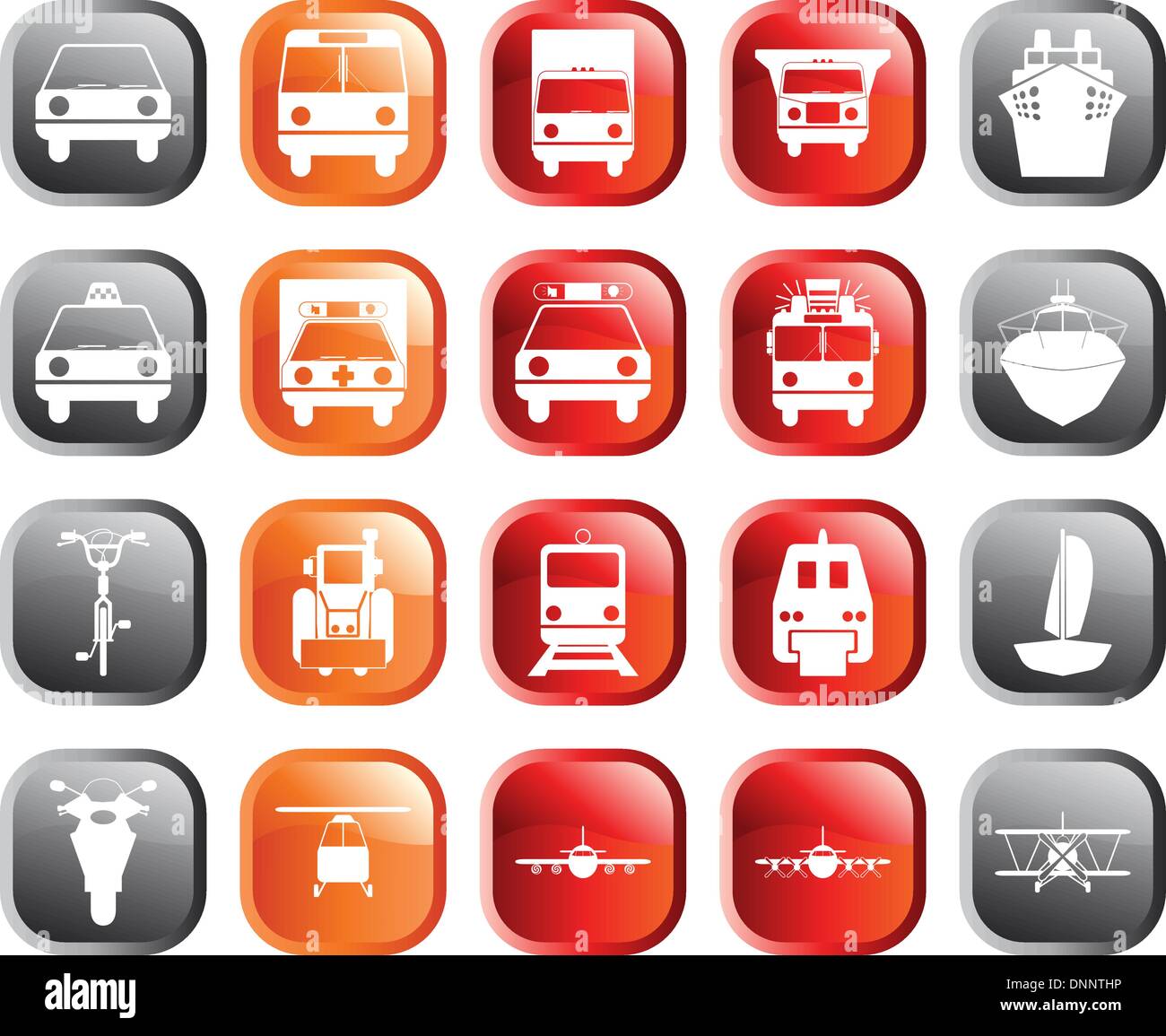 Transportation set of different vector web icons Stock Vector Image ...