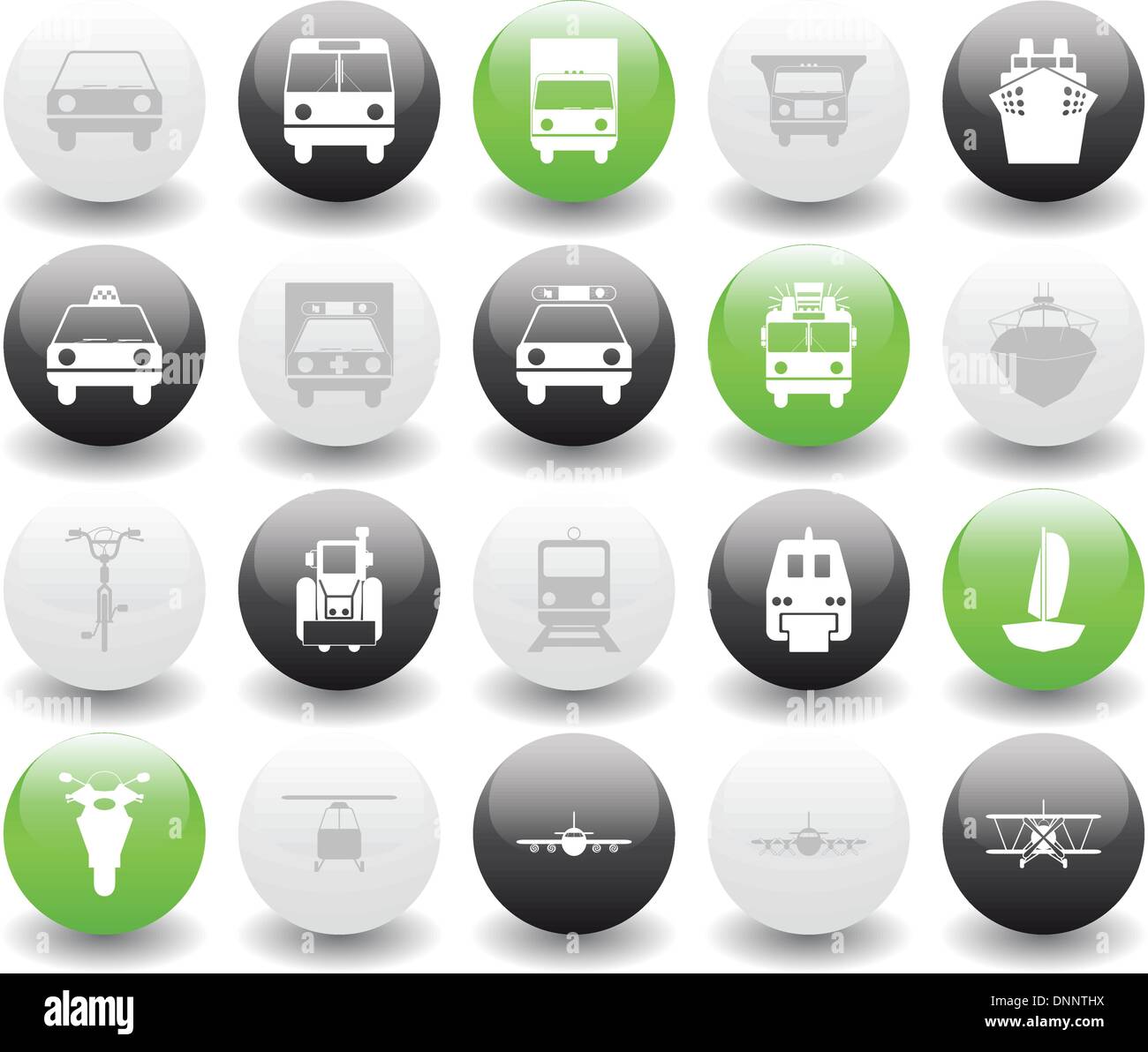 Transportation set of different vector web icons Stock Vector Image ...