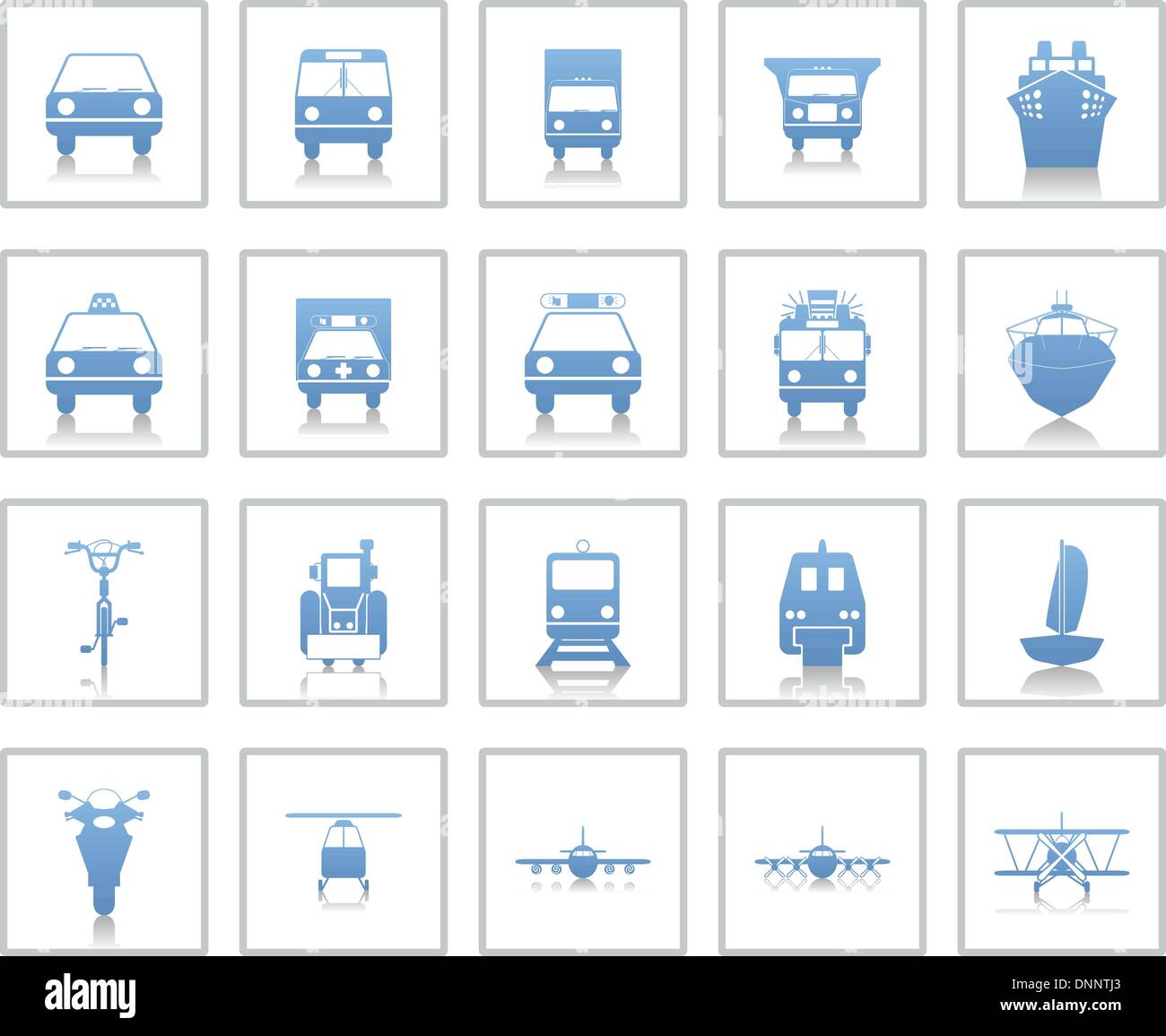 Transportation set of different vector web icons Stock Vector Image ...