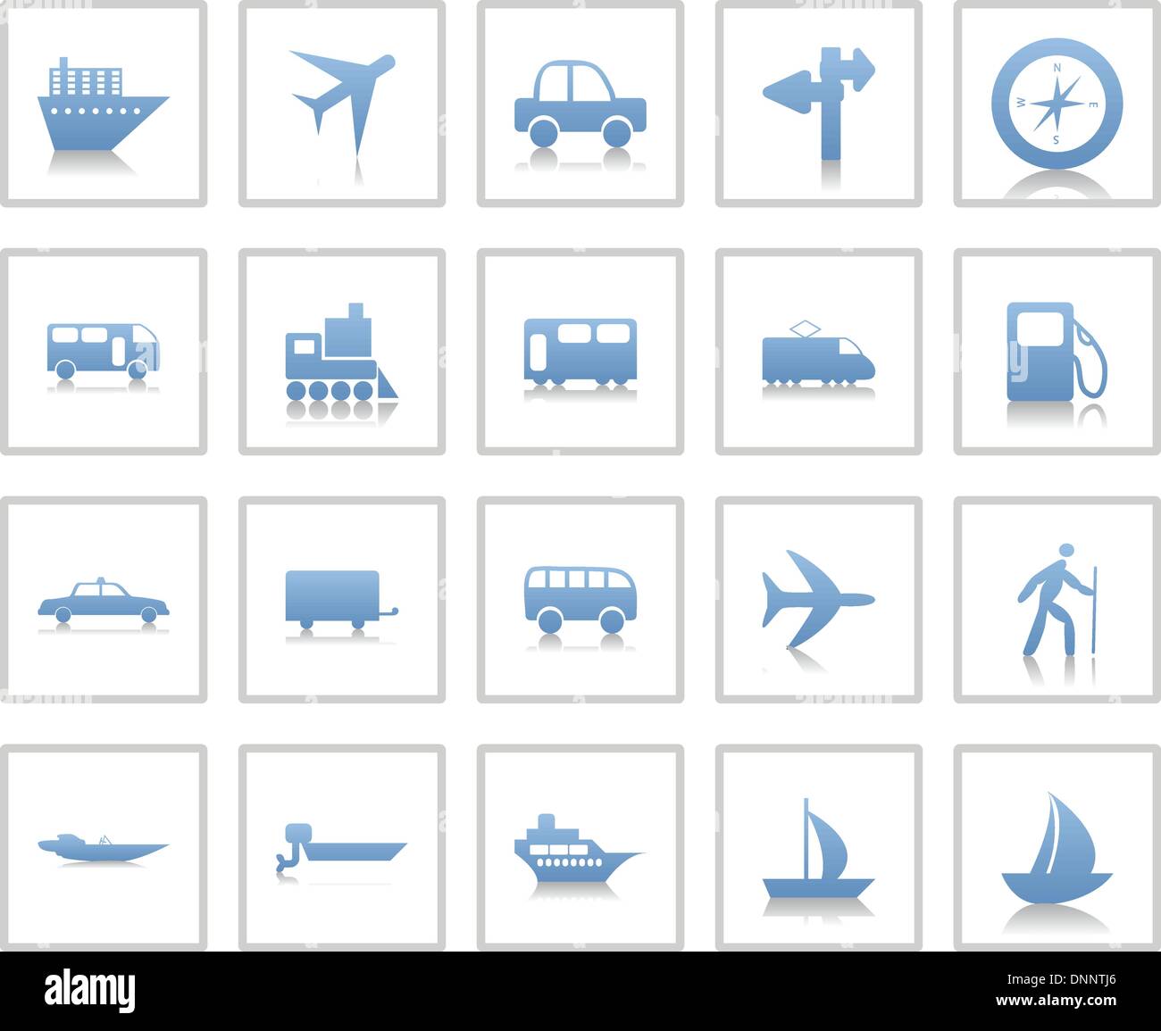 Transportation set of different vector web icons Stock Vector Image ...