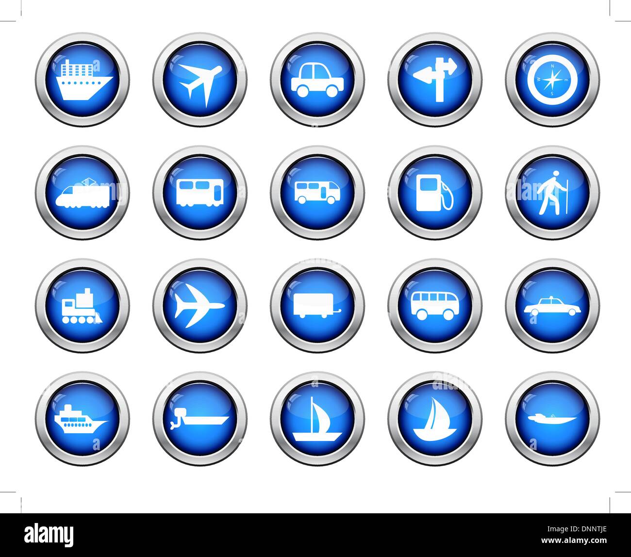 Transportation set of different vector web icons Stock Vector Image ...
