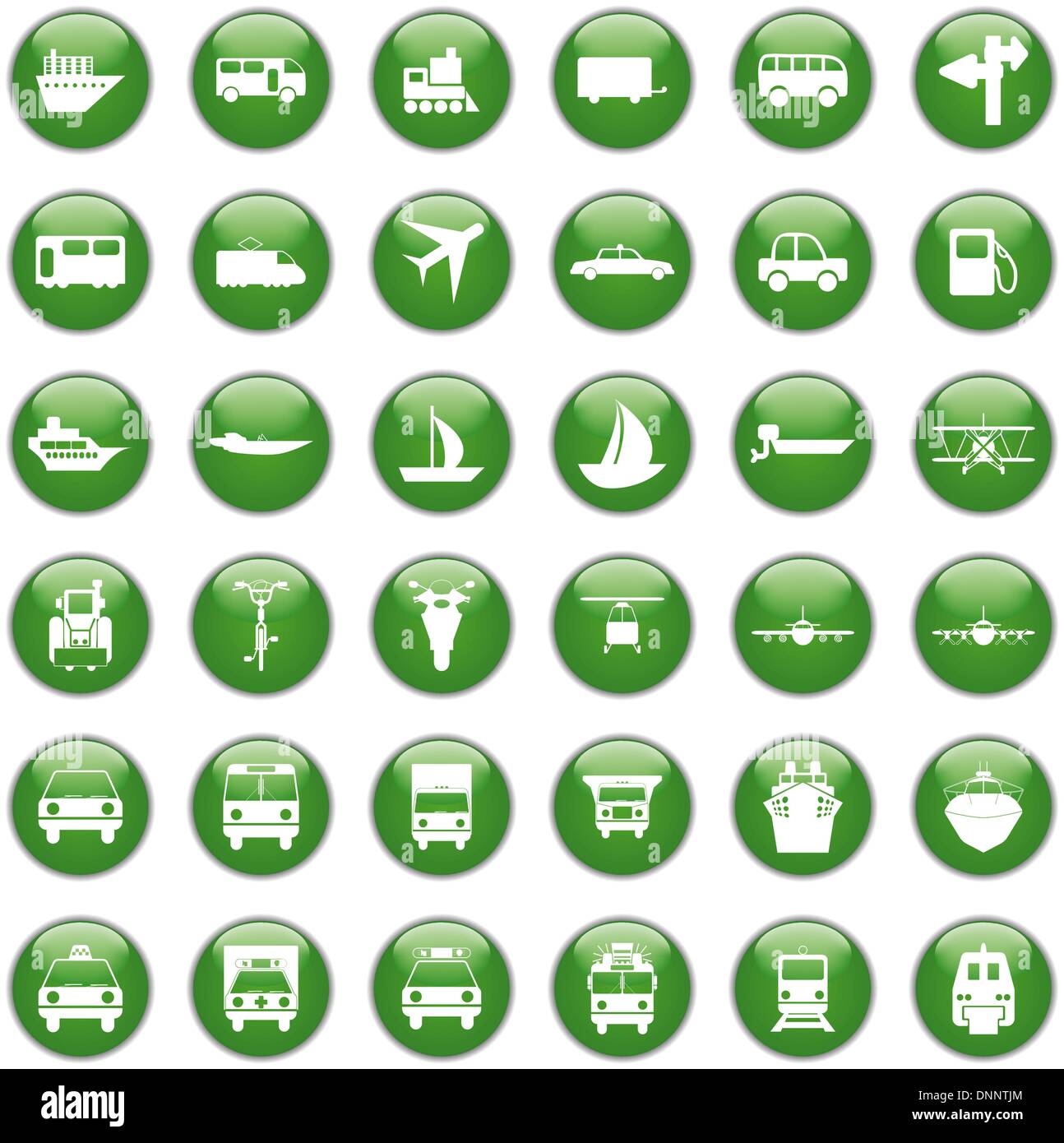 Transportation set of different vector web icons Stock Vector Image ...