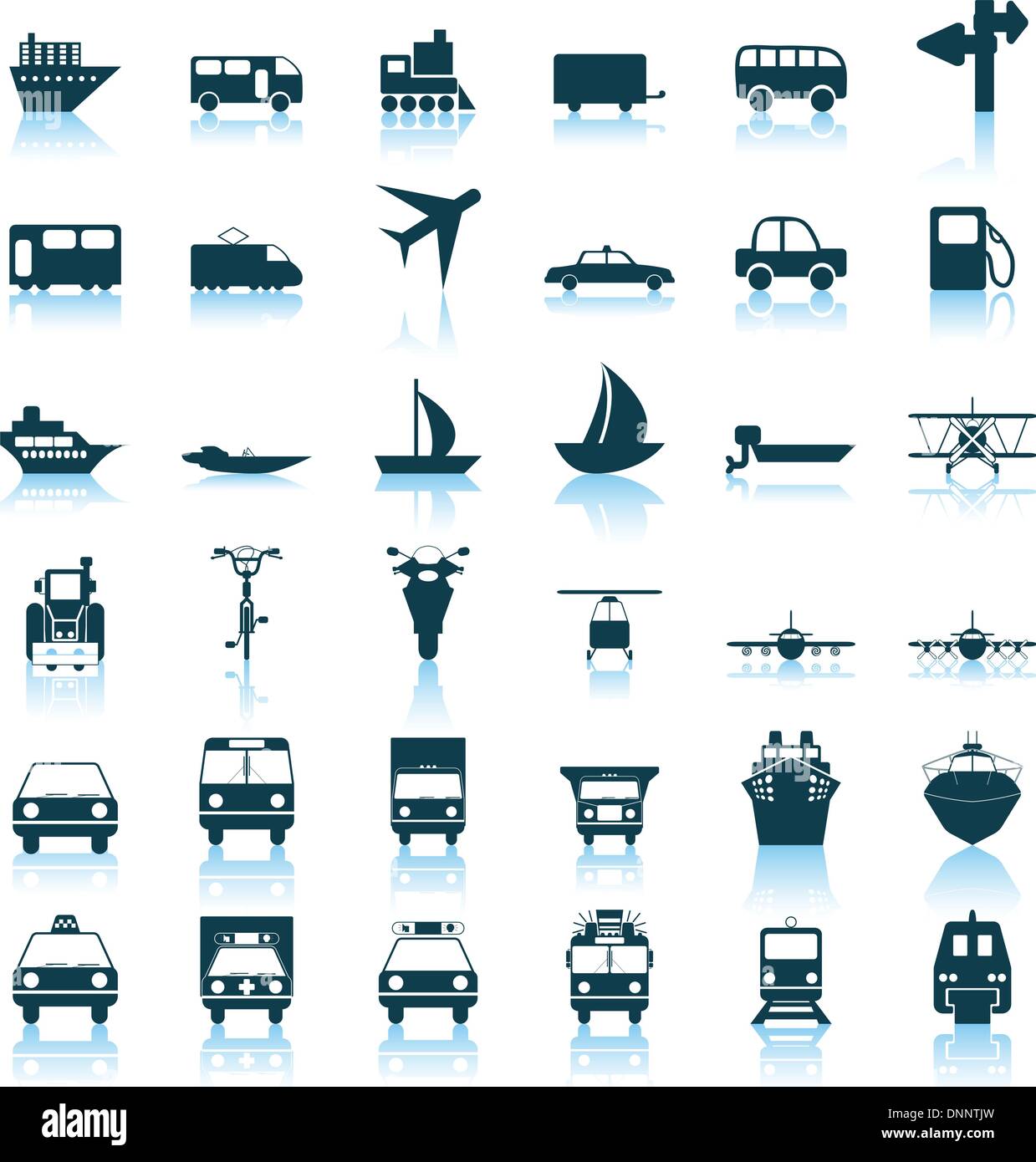 Transportation set of different vector web icons Stock Vector Image ...