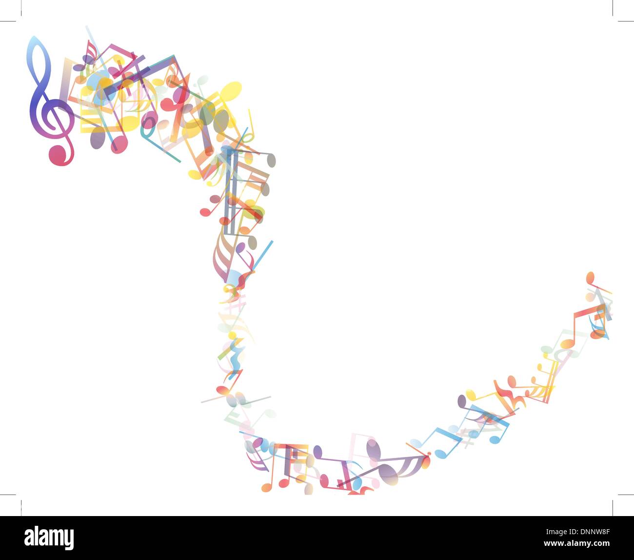 Vector musical notes staff background for design use Stock Vector Image ...