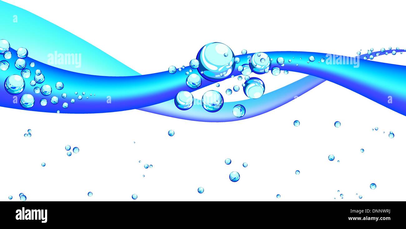 Abstract water vector background with bubbles of air Stock Vector Image ...