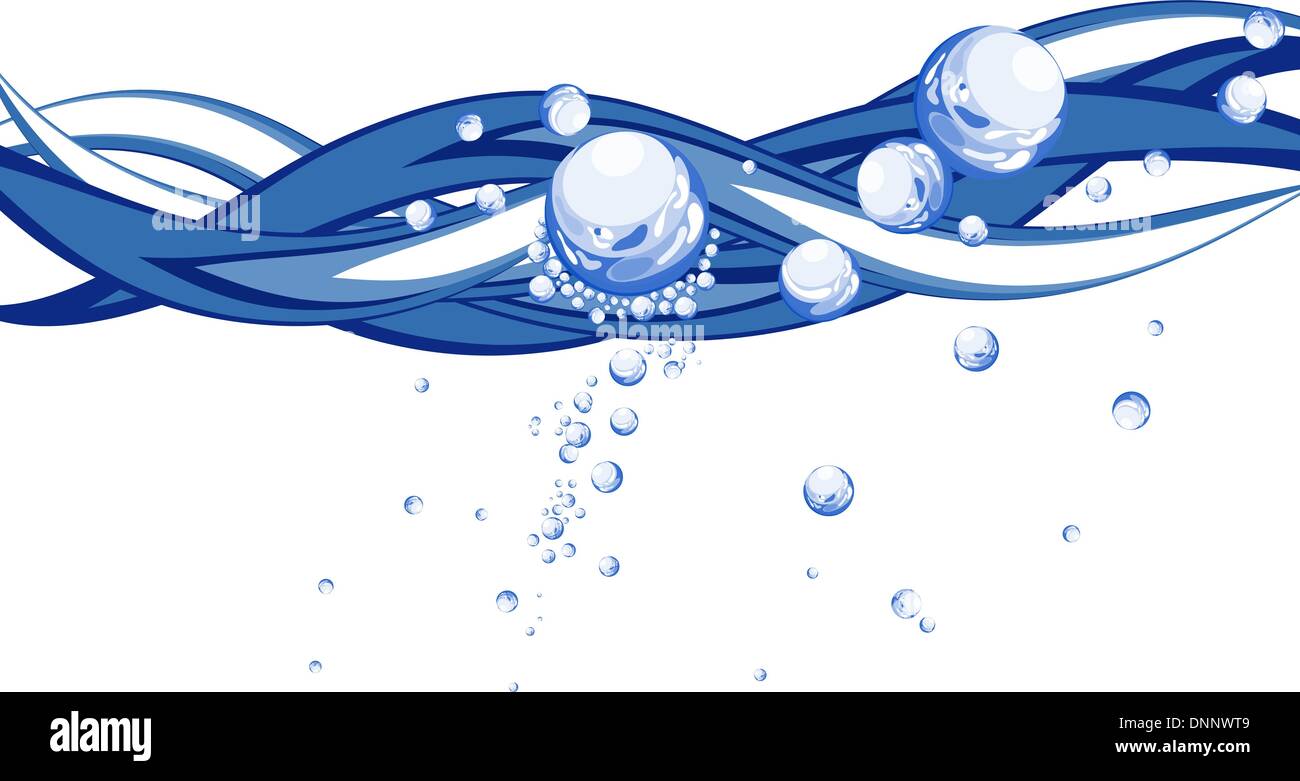 Abstract water vector background with bubbles of air Stock Vector Image ...