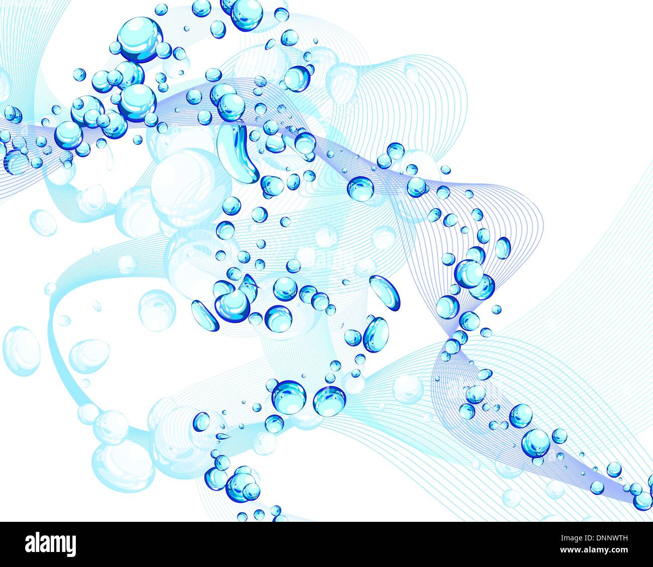 Abstract water vector background with bubbles of air Stock Vector Image ...
