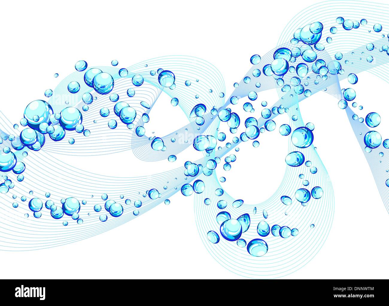 Abstract water vector background with bubbles of air Stock Vector Image ...