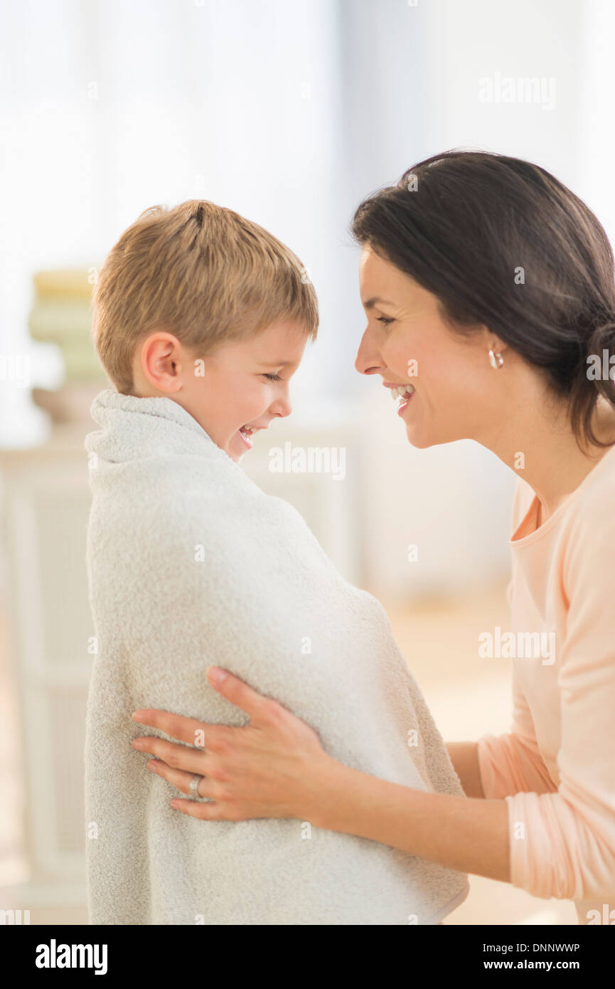 Two boys wrapped in towel hi-res stock photography and images - Alamy