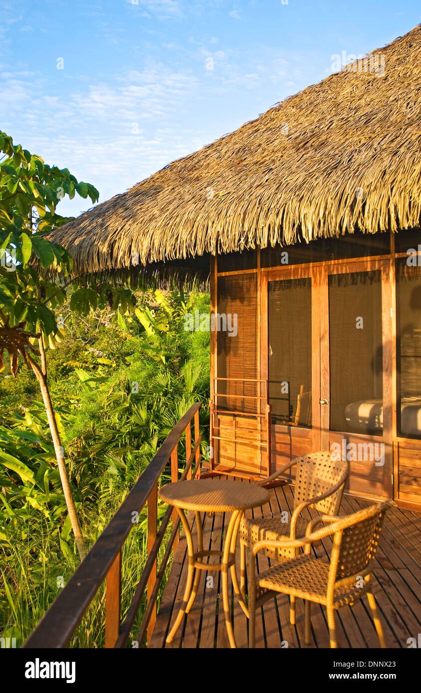 Exterior of a cabana at Lapa Rios, Costa Rica Stock Photo - Alamy