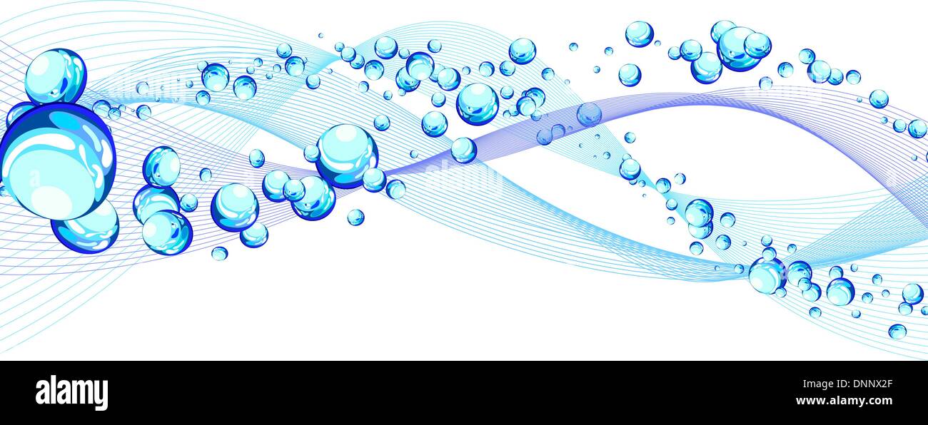 Abstract water vector background with bubbles of air Stock Vector Image ...