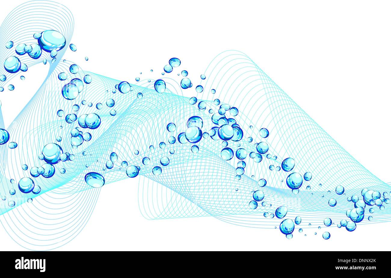 Abstract water vector background with bubbles of air Stock Vector Image ...