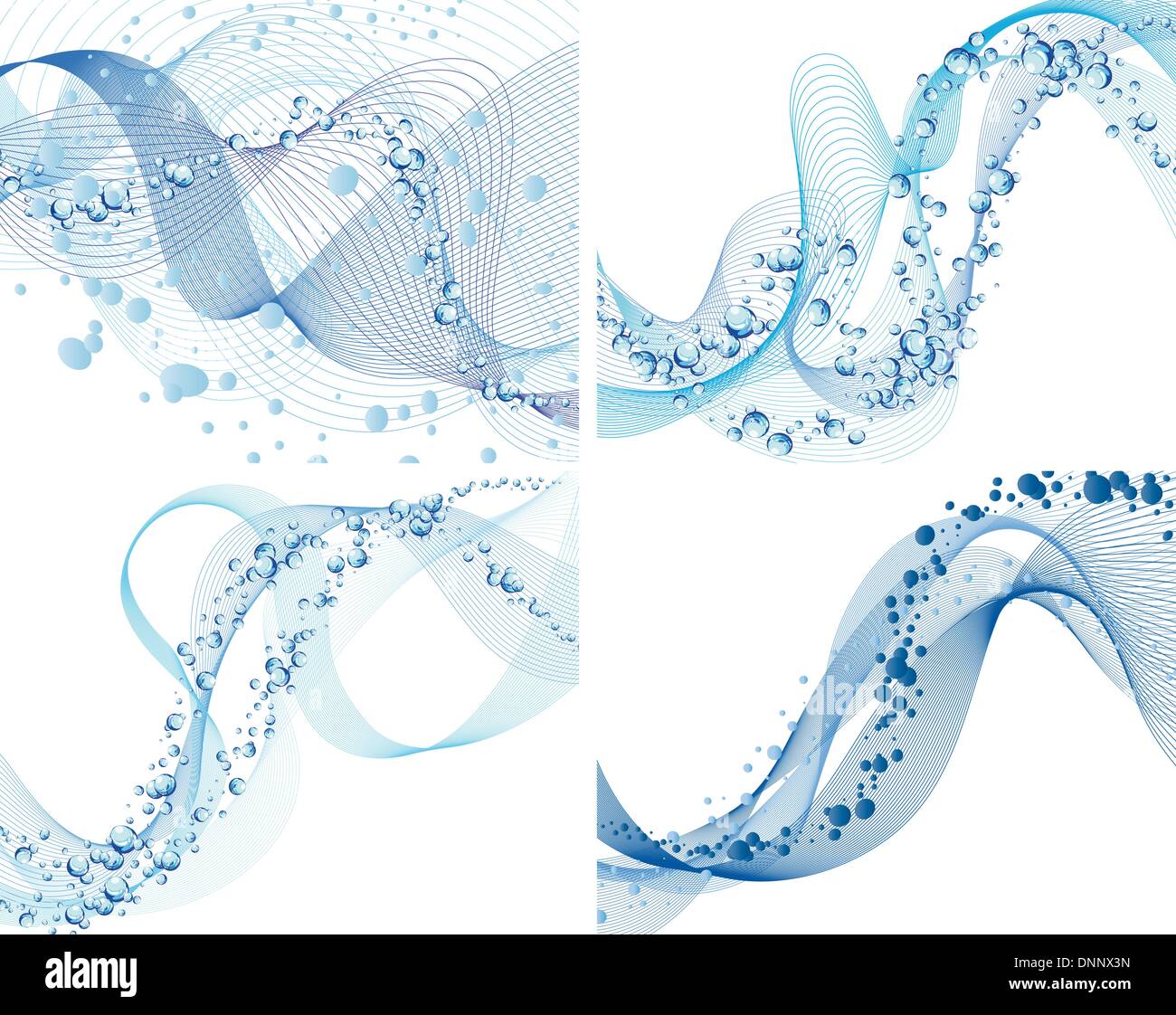 Abstract water vector background set with bubbles of air Stock Vector ...