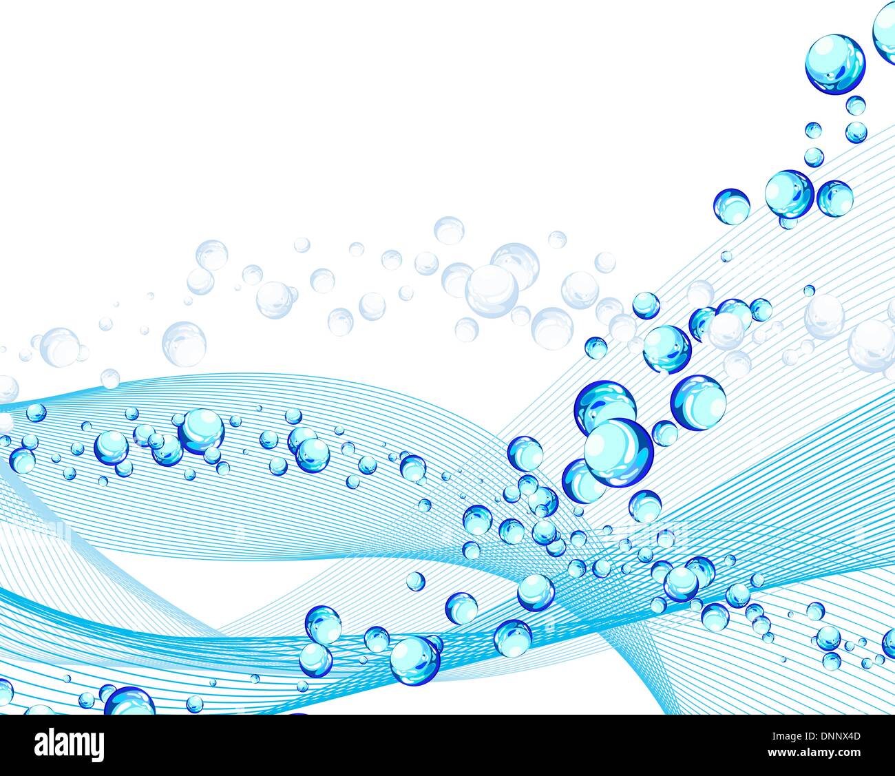 Abstract water vector background with bubbles of air Stock Vector Image ...
