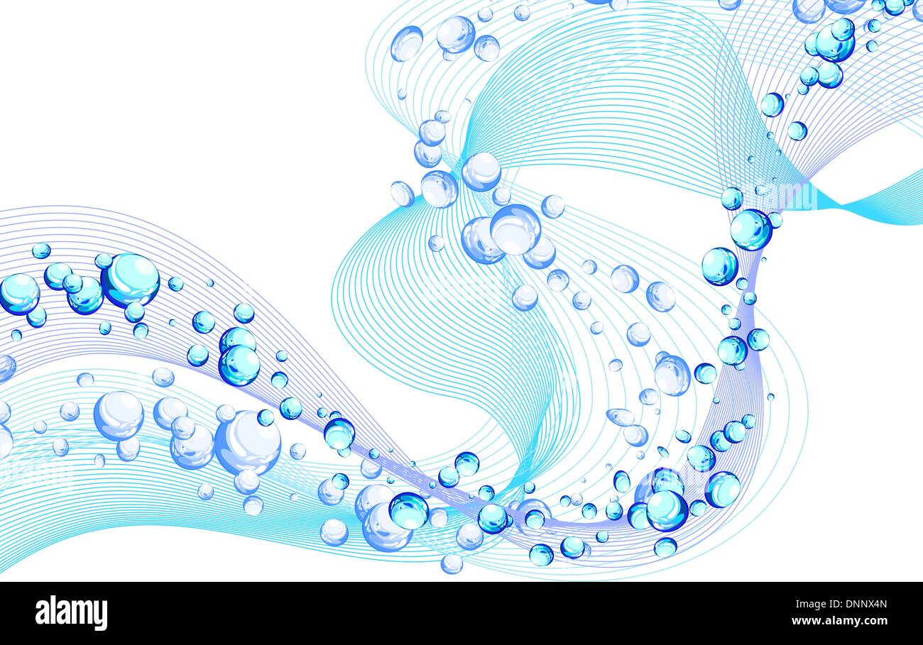 Abstract water vector background with bubbles of air Stock Vector Image ...