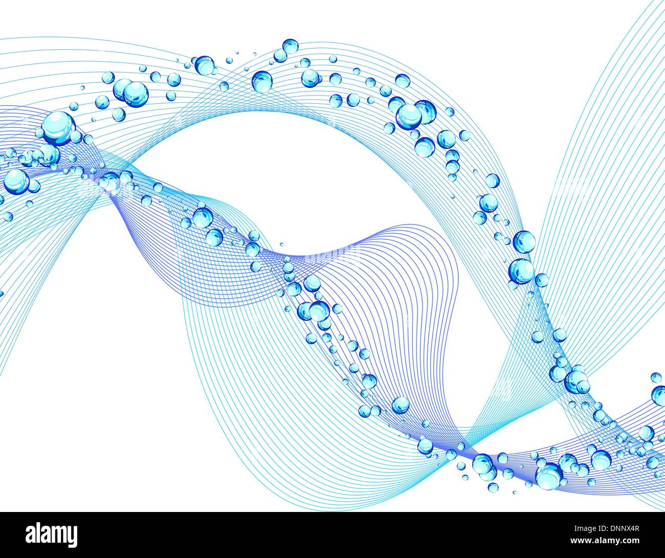 Abstract water vector background with bubbles of air Stock Vector Image ...