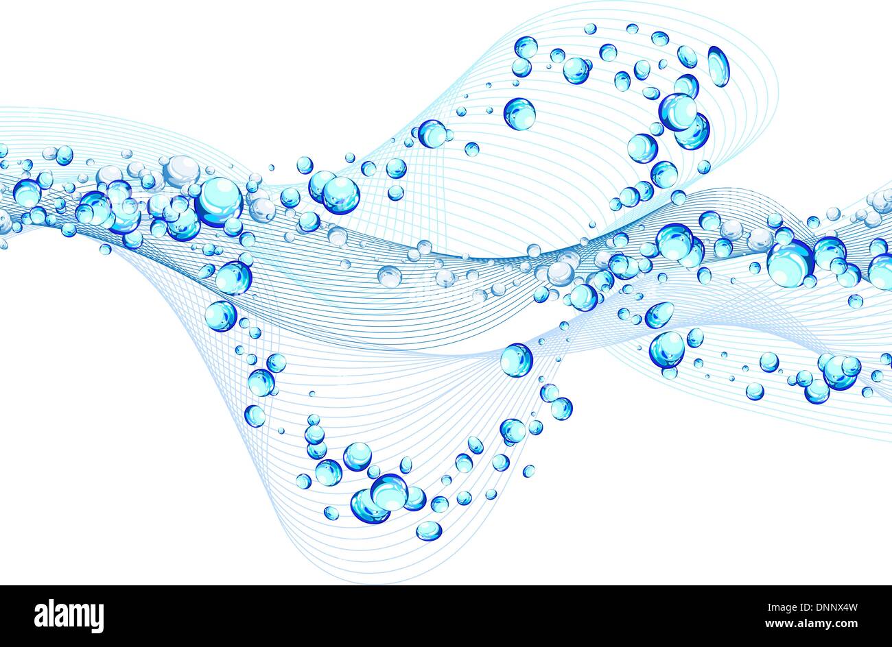 Abstract water vector background with bubbles of air Stock Vector Image & Art - Alamy