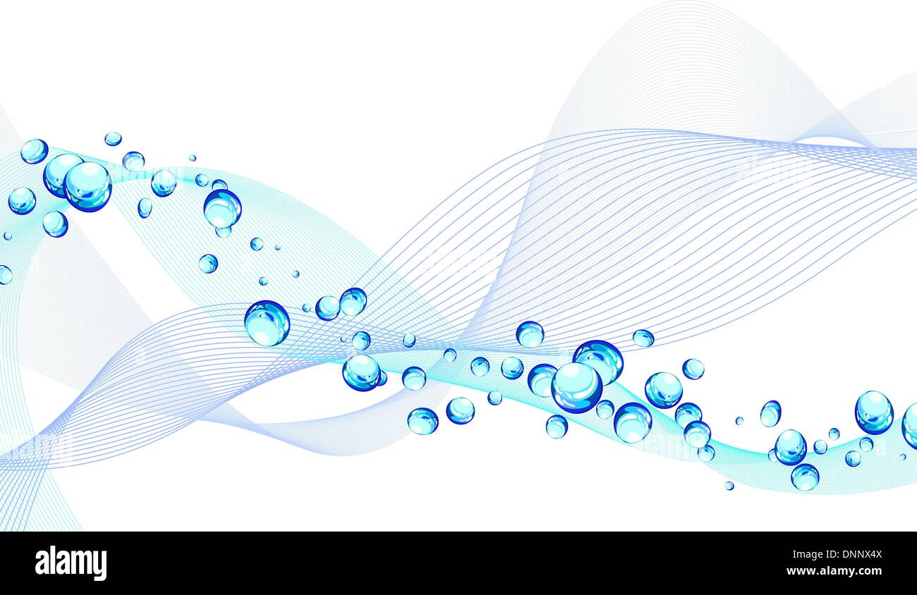 Abstract water vector background with bubbles of air Stock Vector Image ...