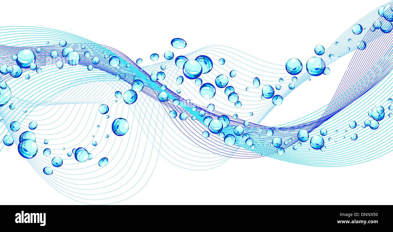 Abstract water vector background with bubbles of air Stock Vector Image ...