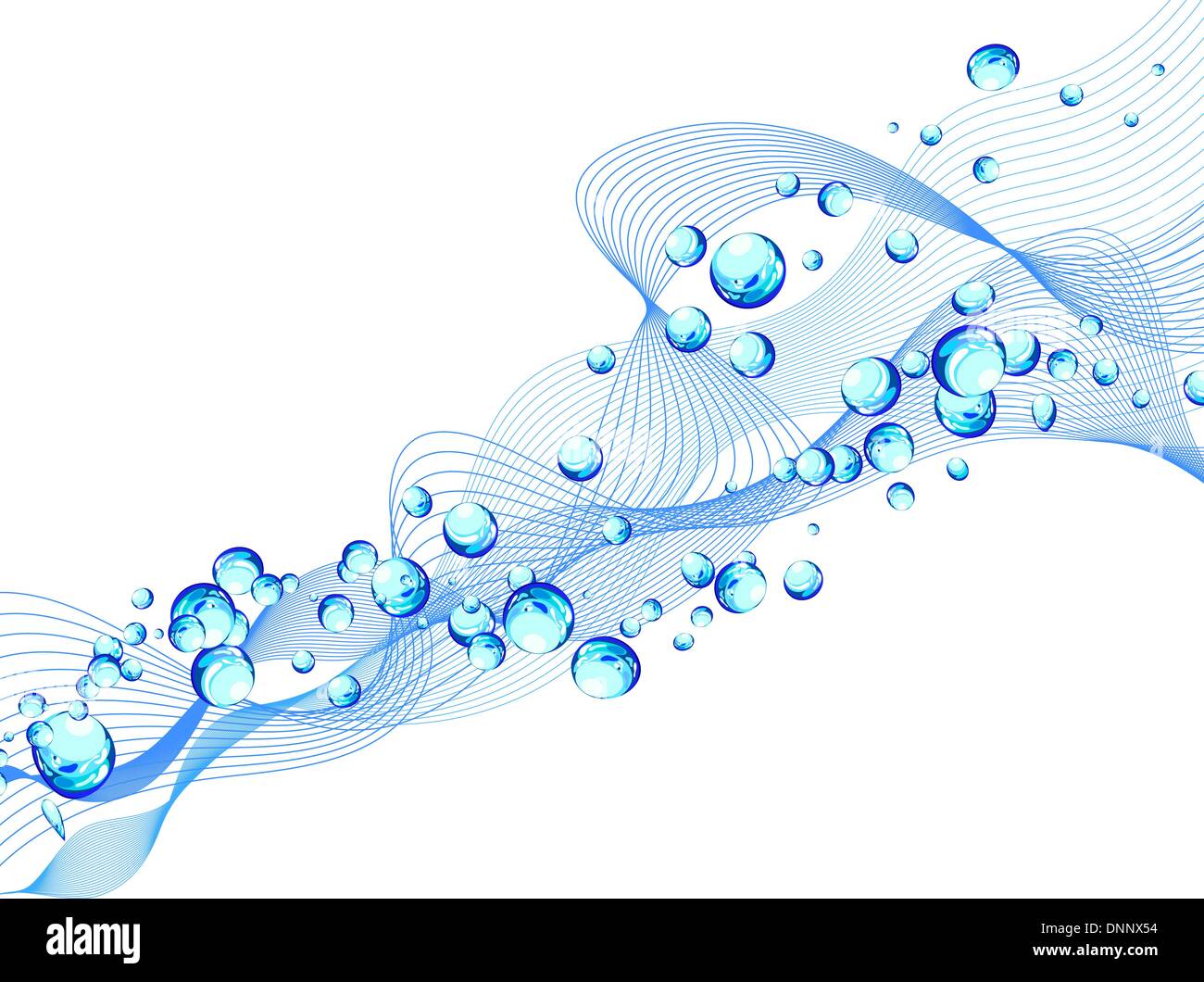 Abstract water vector background with bubbles of air Stock Vector Image ...