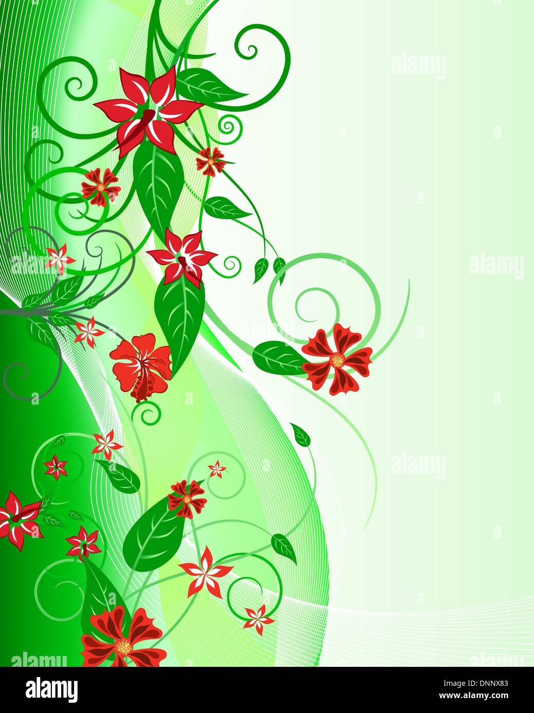Green floral vector background for design use Stock Vector Image & Art ...