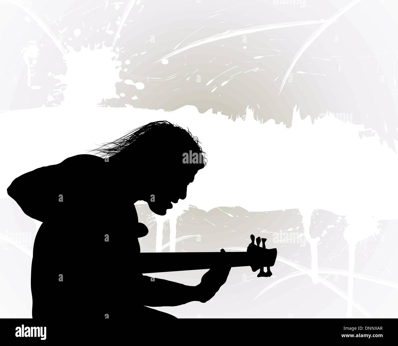 Rock group guitarist. Vector illustration for design use Stock Vector ...