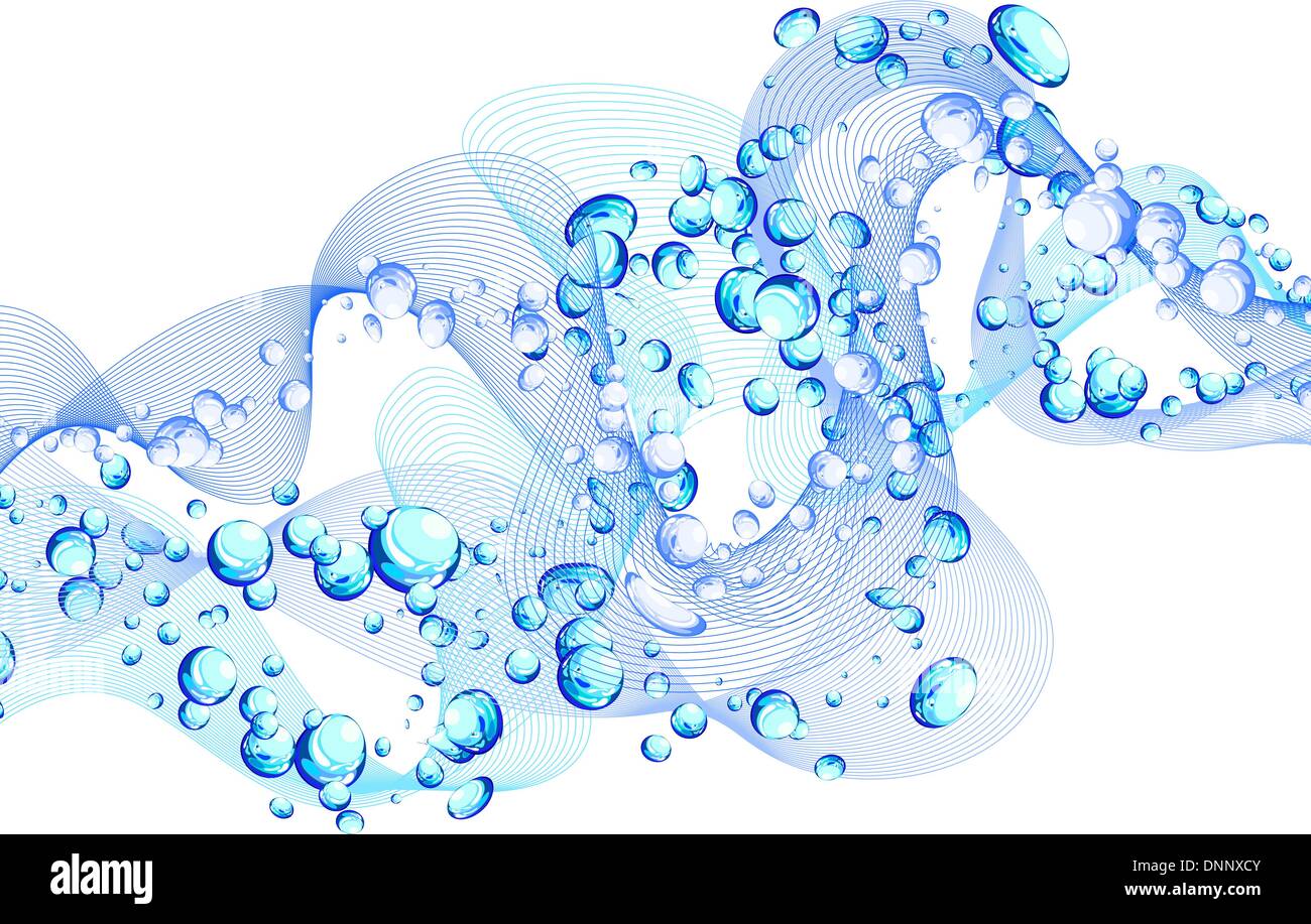 Abstract water vector background with bubbles of air Stock Vector Image ...