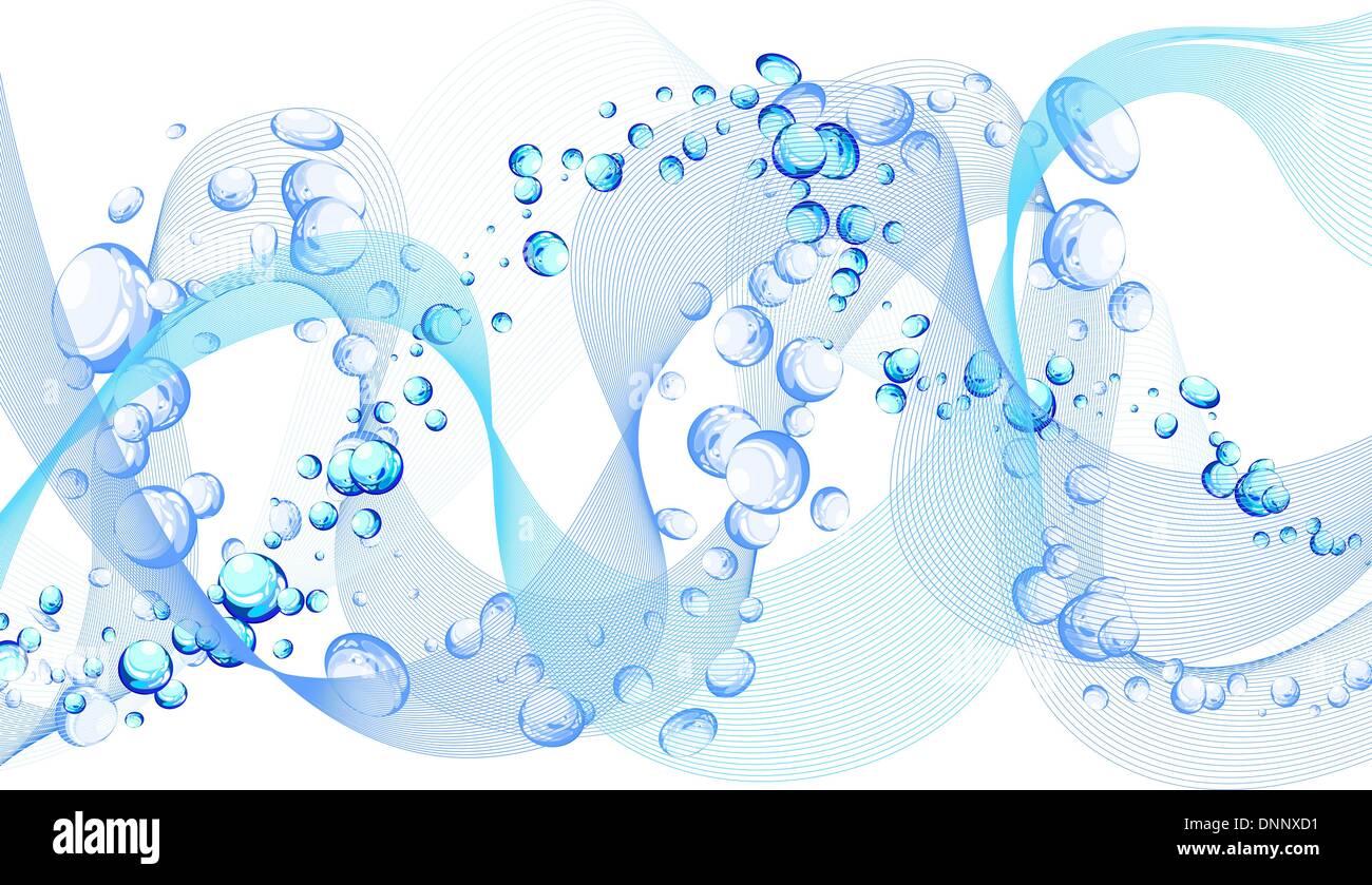 Abstract water vector background with bubbles of air Stock Vector Image ...