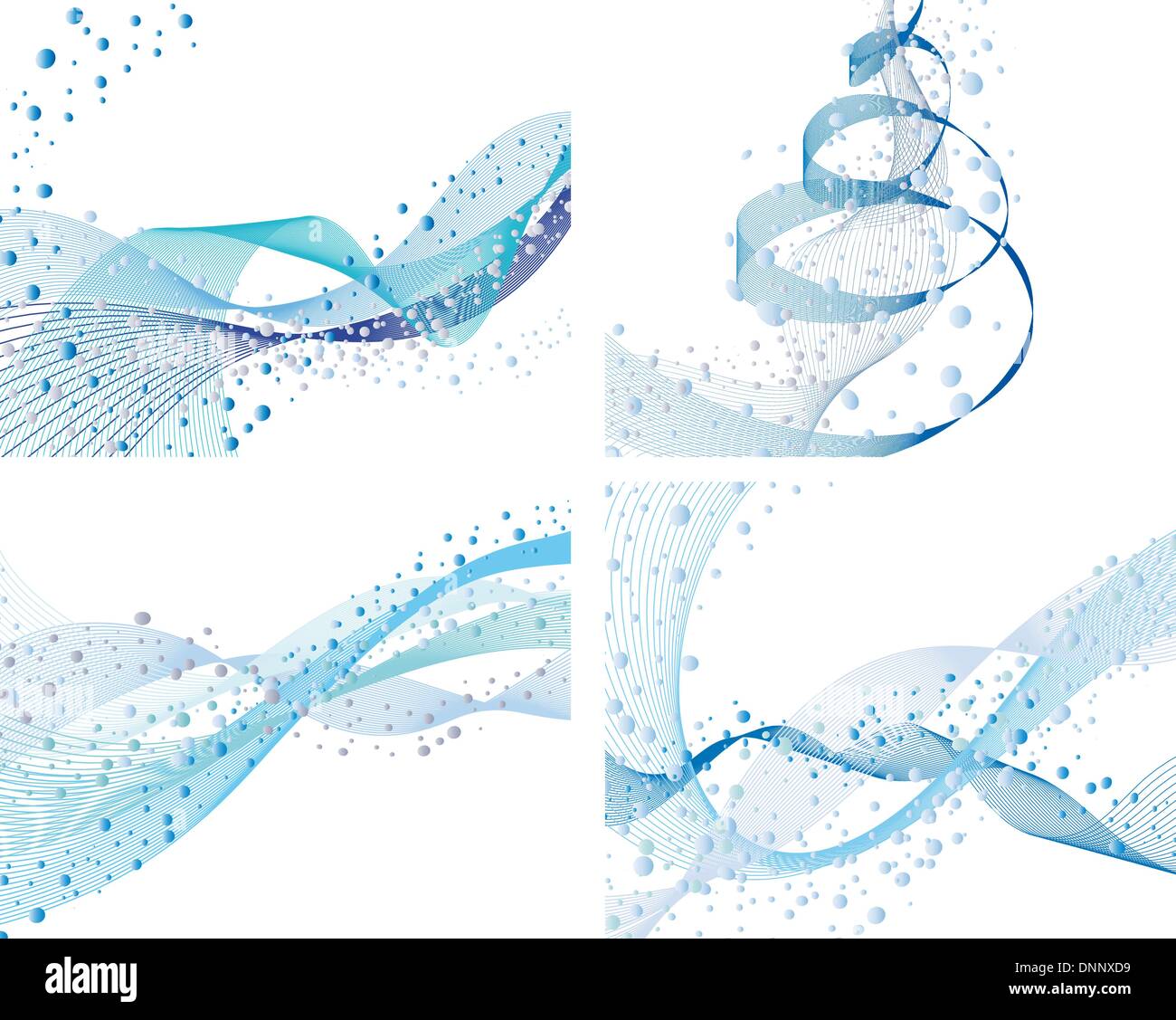 Set of four abstract vector water background Stock Vector Image & Art ...