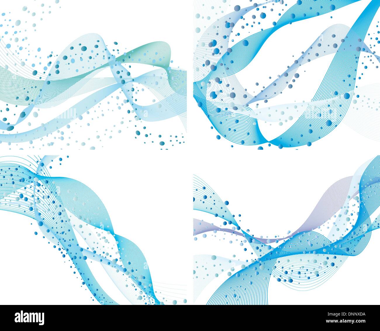Set of four abstract vector water background Stock Vector Image & Art ...