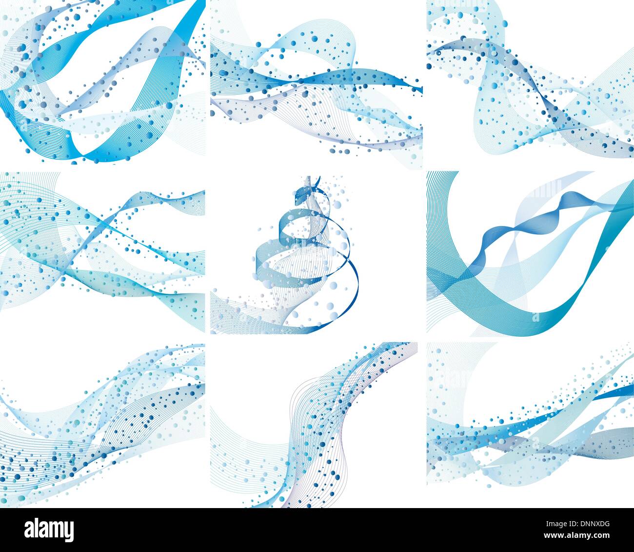 Set of nine abstract vector water background Stock Vector Image & Art ...