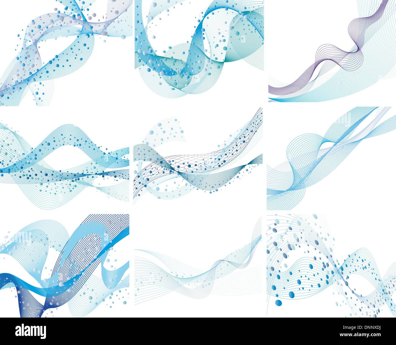 Set of nine abstract vector water background Stock Vector Image & Art ...