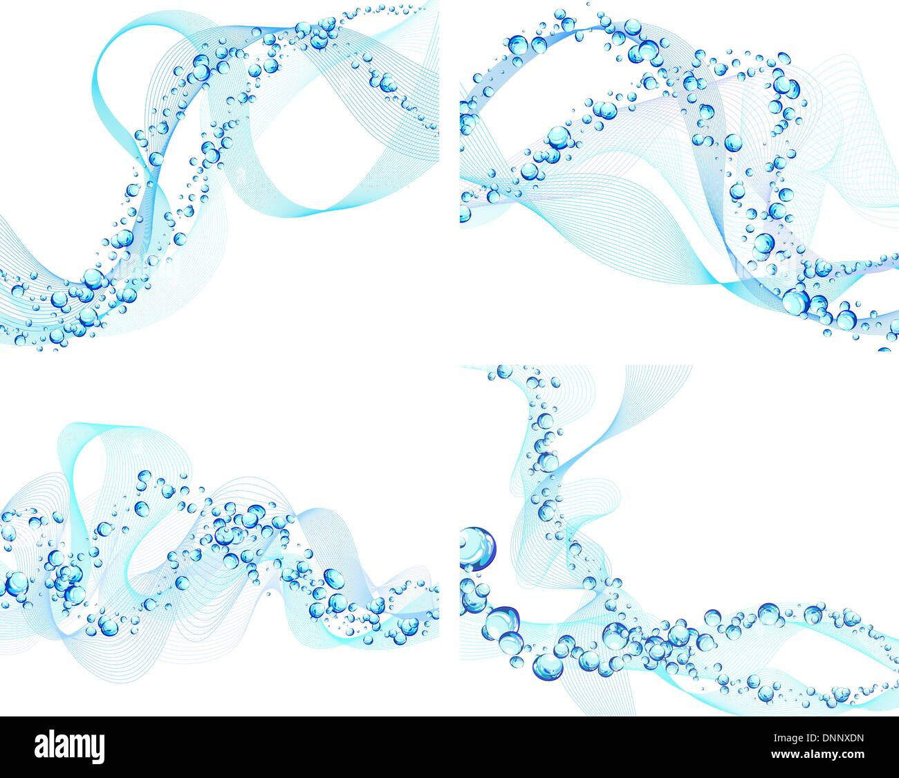 Abstract water vector backgrounds set with bubbles of air Stock Vector ...