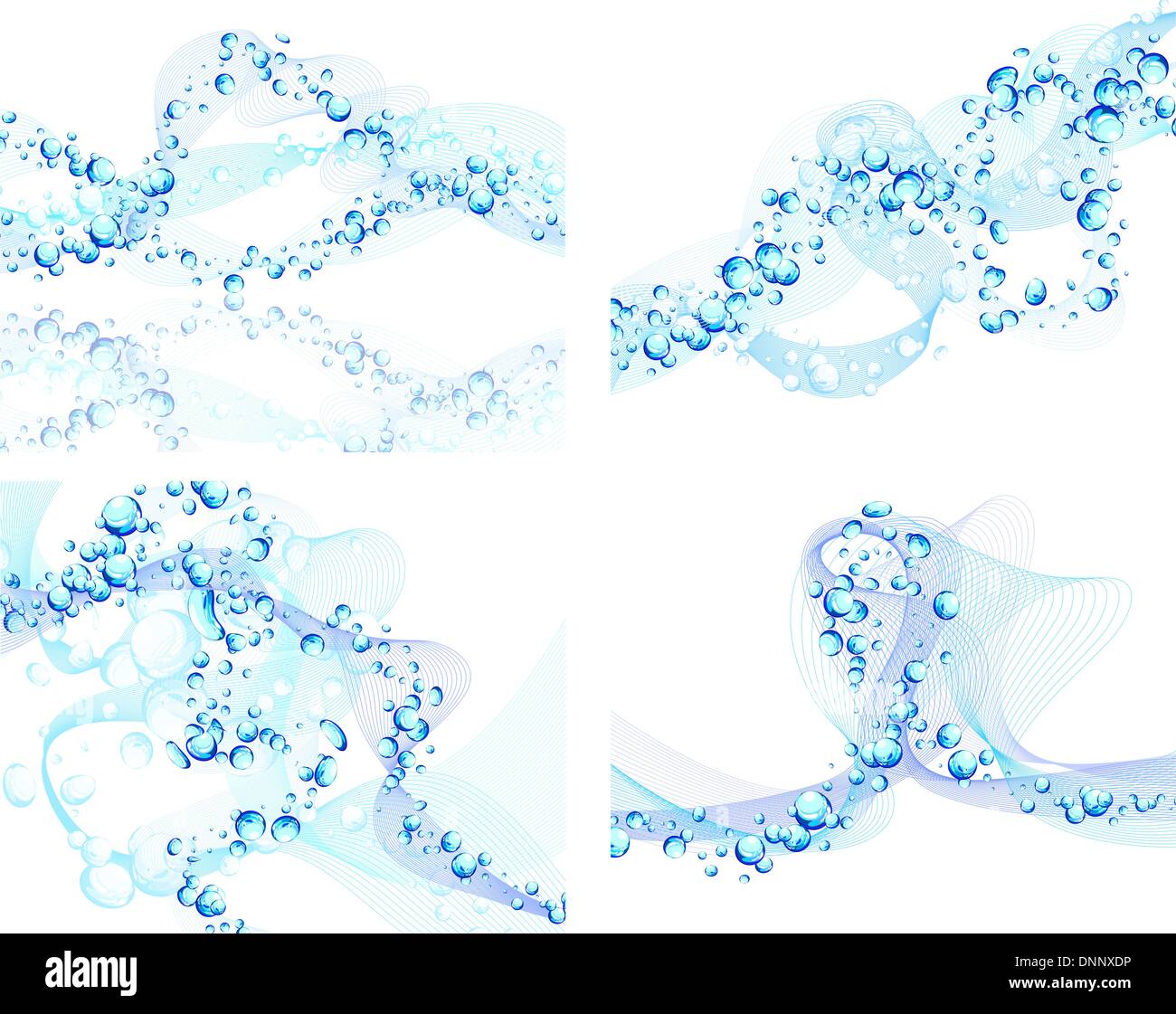 Abstract water vector backgrounds set with bubbles of air Stock Vector Image & Art - Alamy