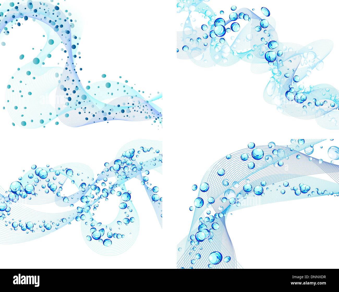 Abstract water vector backgrounds set with bubbles of air Stock Vector ...
