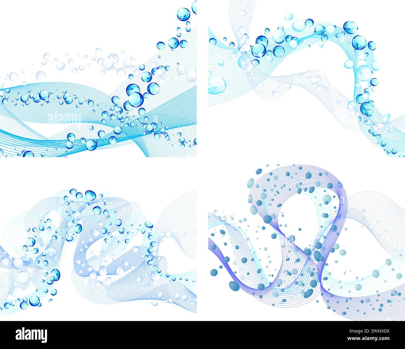 Abstract water vector backgrounds set with bubbles of air Stock Vector ...