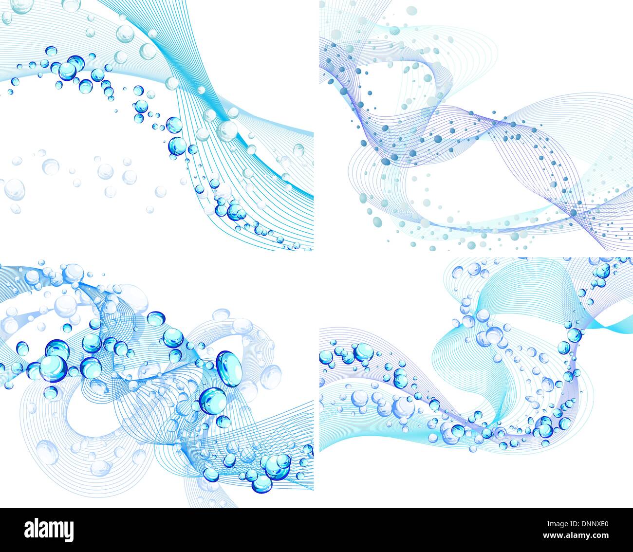 Abstract water vector backgrounds set with bubbles of air Stock Vector ...