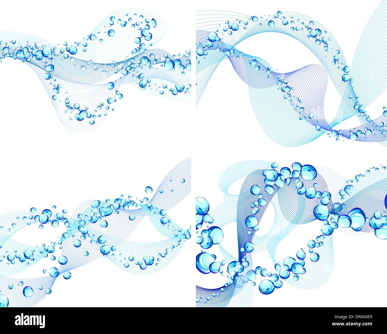 Abstract water vector backgrounds set with bubbles of air Stock Vector ...