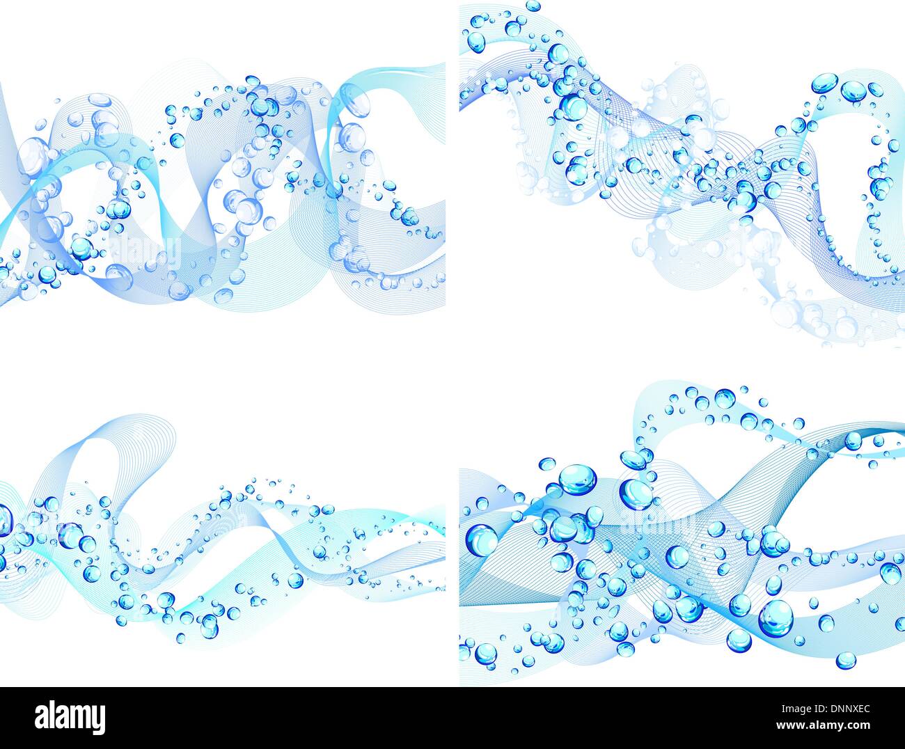 Abstract water vector backgrounds set with bubbles of air Stock Vector ...
