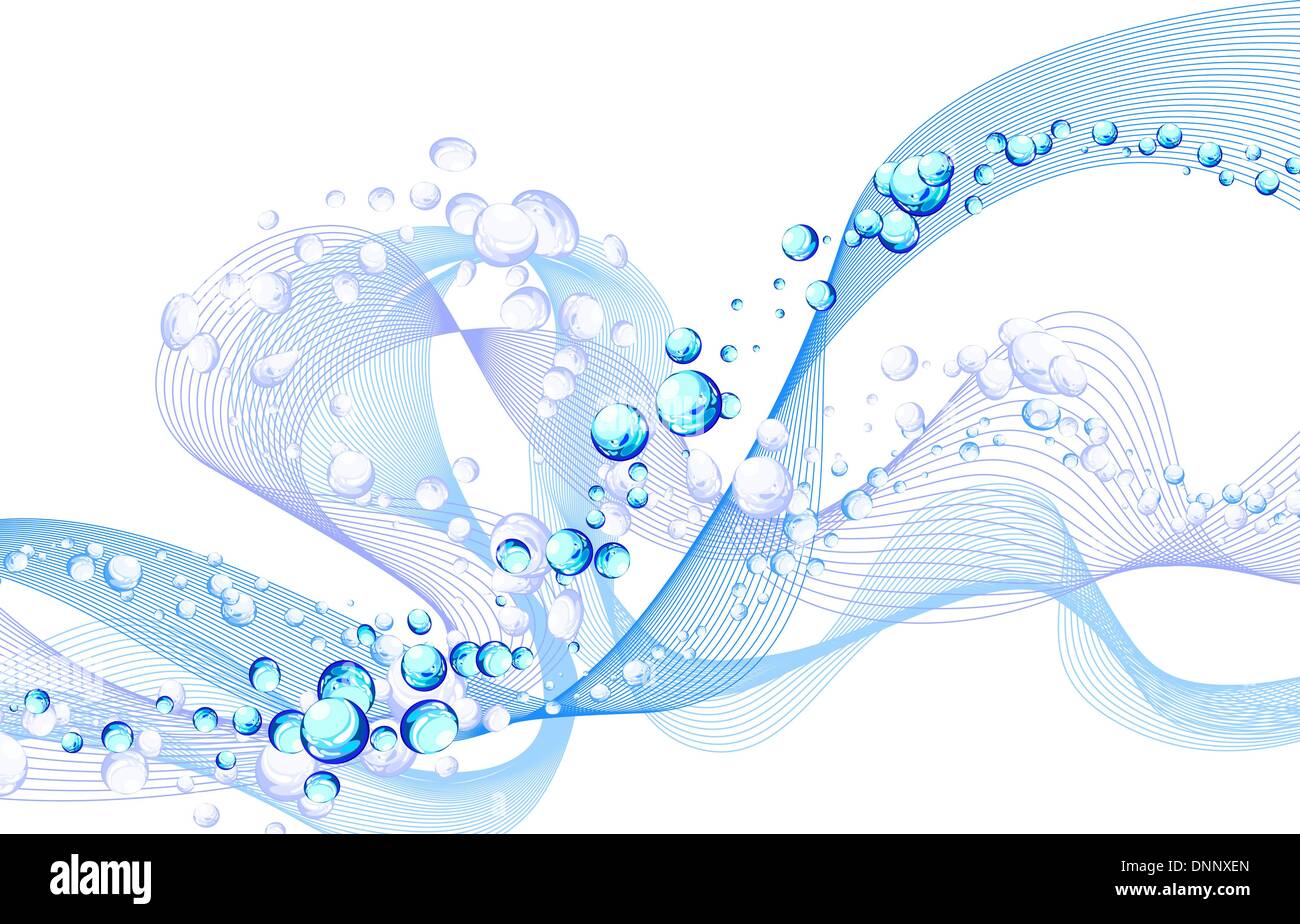 Abstract water vector background with bubbles of air Stock Vector Image ...