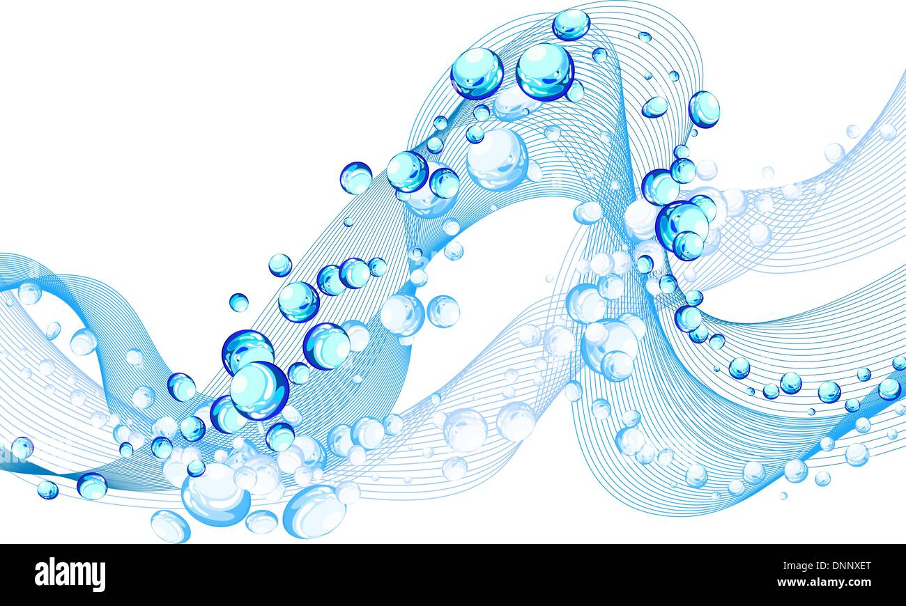Abstract water vector background with bubbles of air Stock Vector Image ...