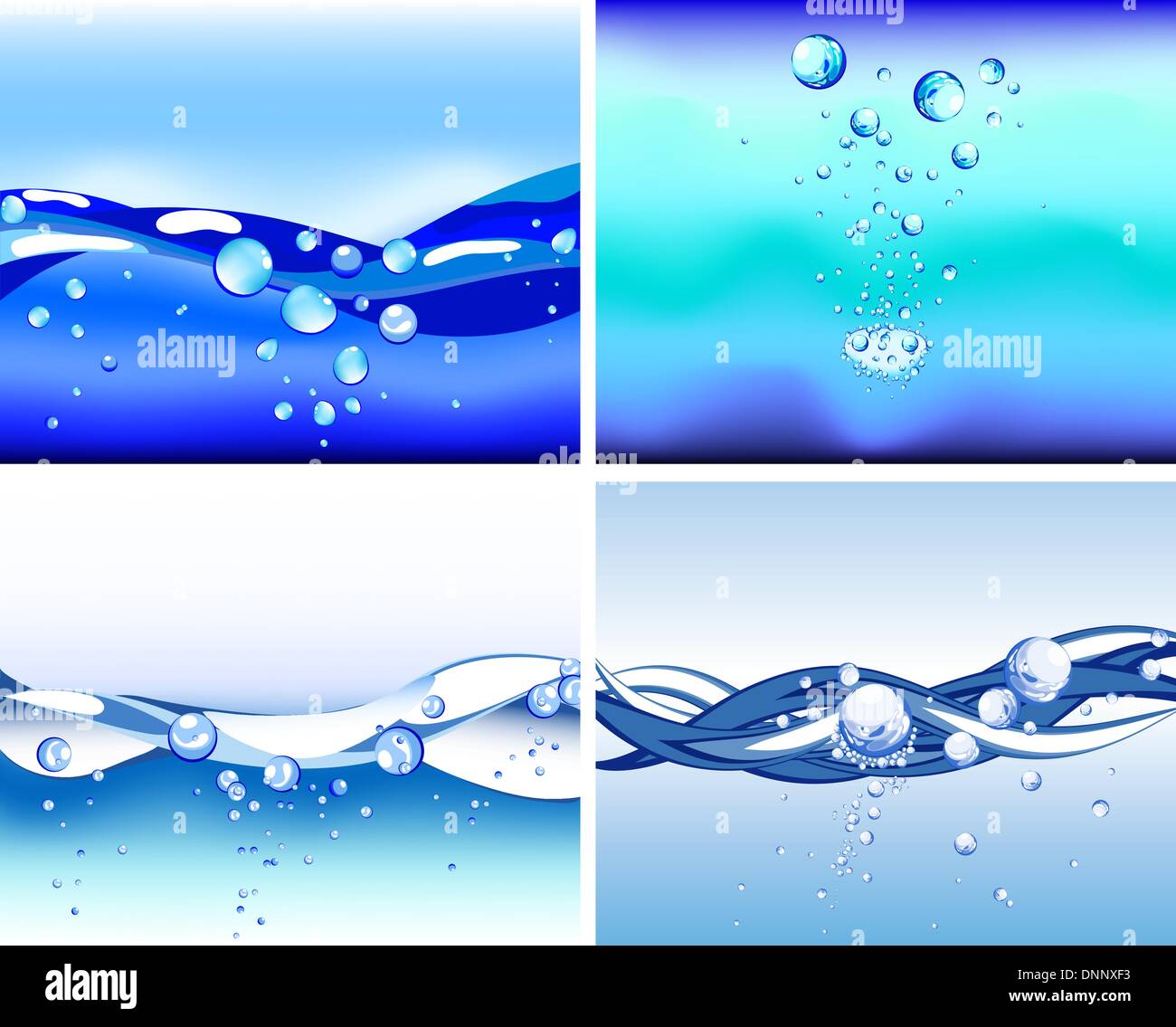 Abstract water vector background with bubbles of air Stock Vector Image ...