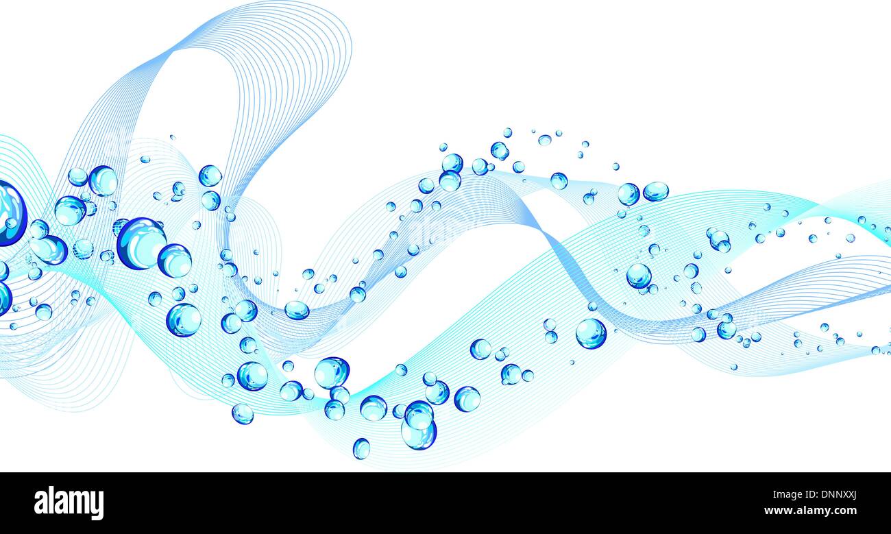 Abstract water vector background with bubbles of air Stock Vector Image ...