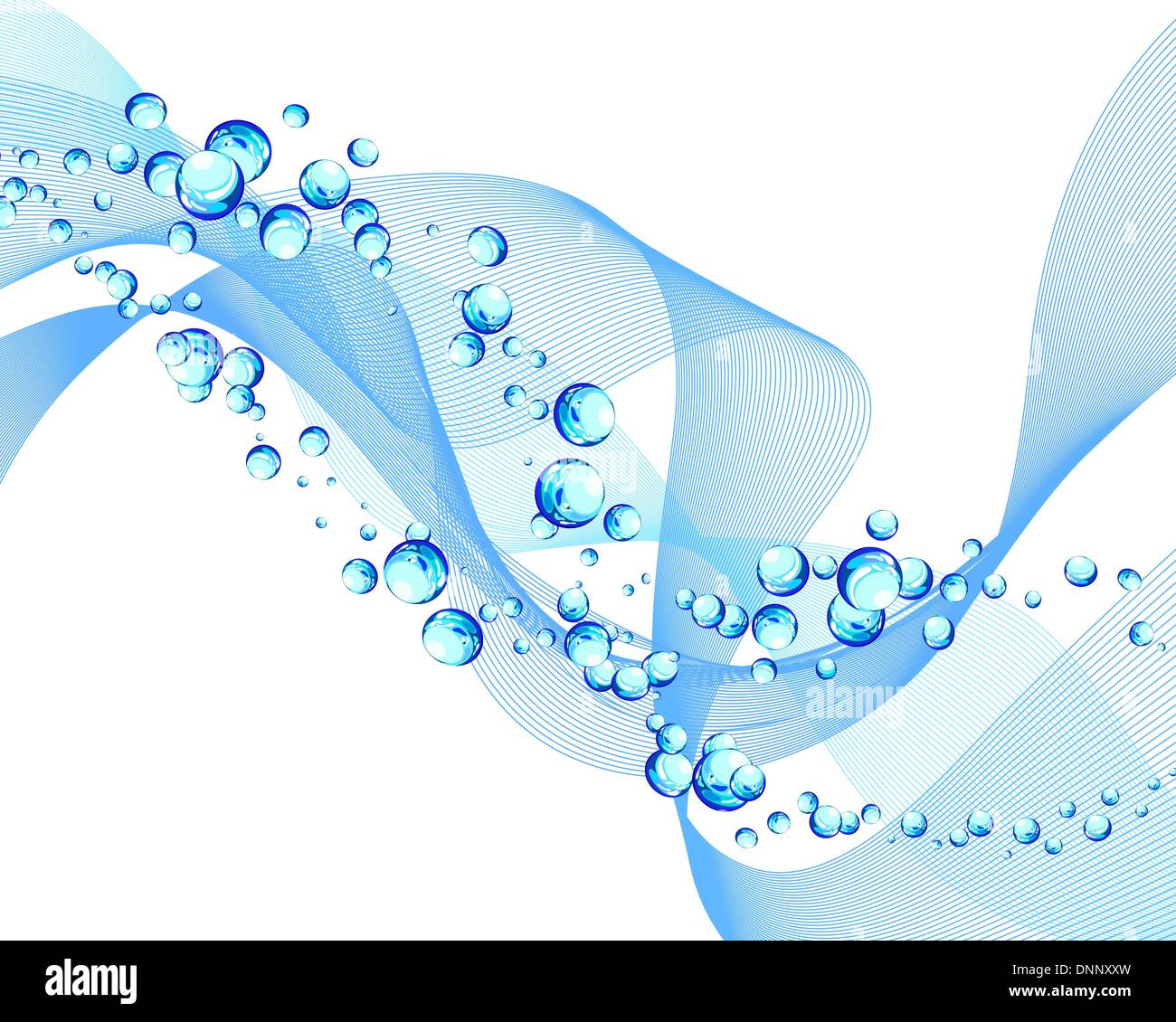Abstract water vector background with bubbles of air Stock Vector Image & Art - Alamy