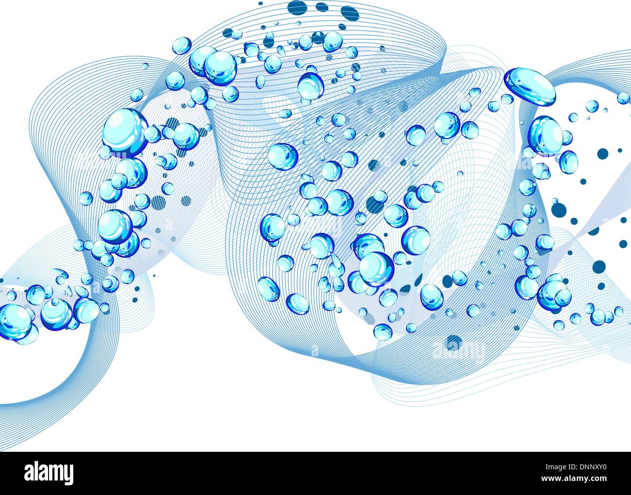 Abstract water vector background with bubbles of air Stock Vector Image ...