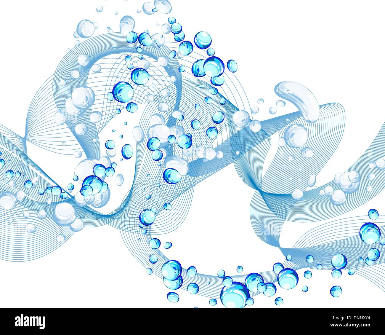 Abstract water vector background with bubbles of air Stock Vector Image ...