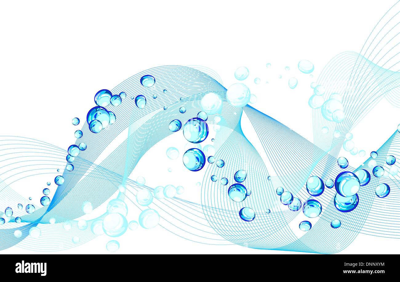 Abstract water vector background with bubbles of air Stock Vector Image ...