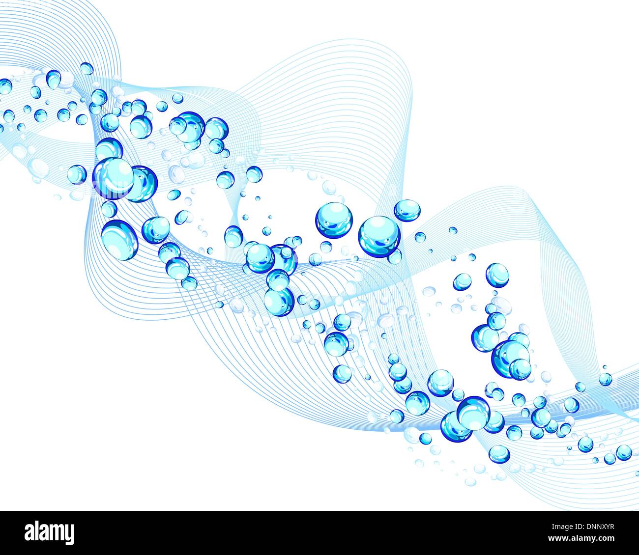 Abstract water vector background with bubbles of air Stock Vector Image ...